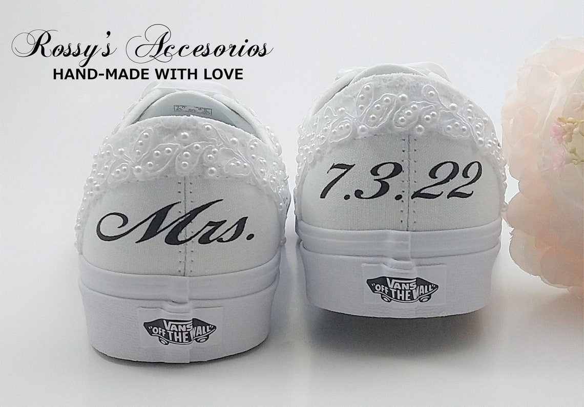 White Lace Wedding Vans / Wedding Vans Sneakers for Bride / - Etsy