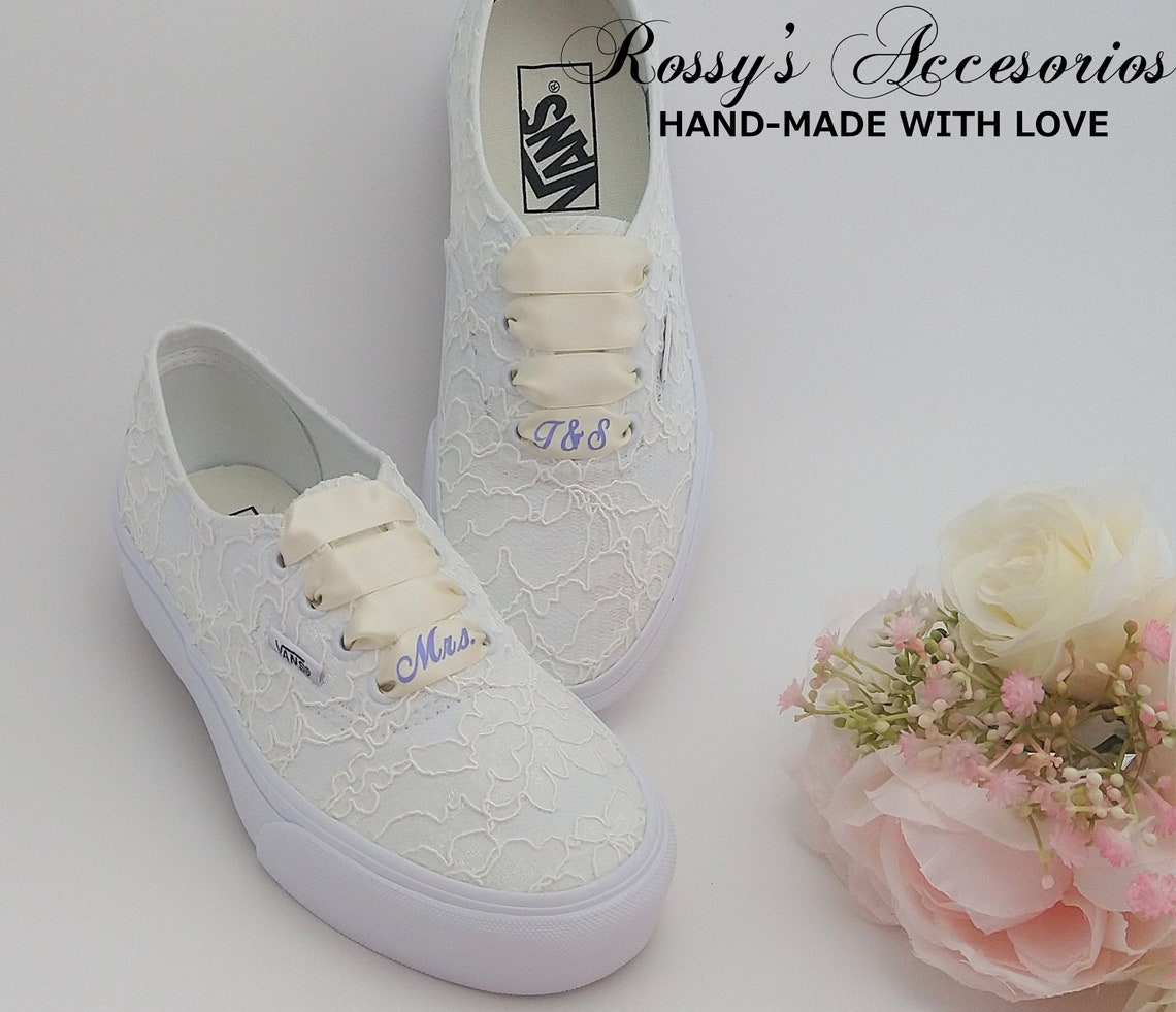 Platform Ivory Lace Wedding Vans / Wedding Vans Sneakers For | Etsy
