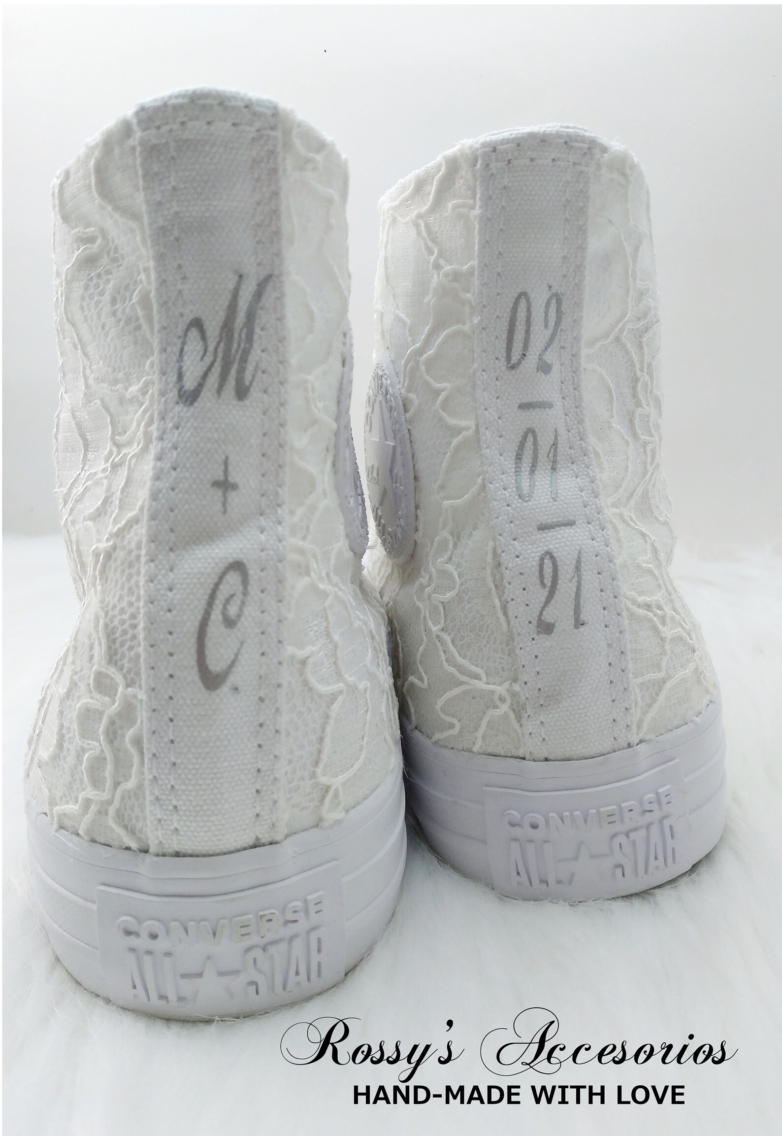 Ivory Lace High Top Converse / Women's High Top Converse/ | Etsy
