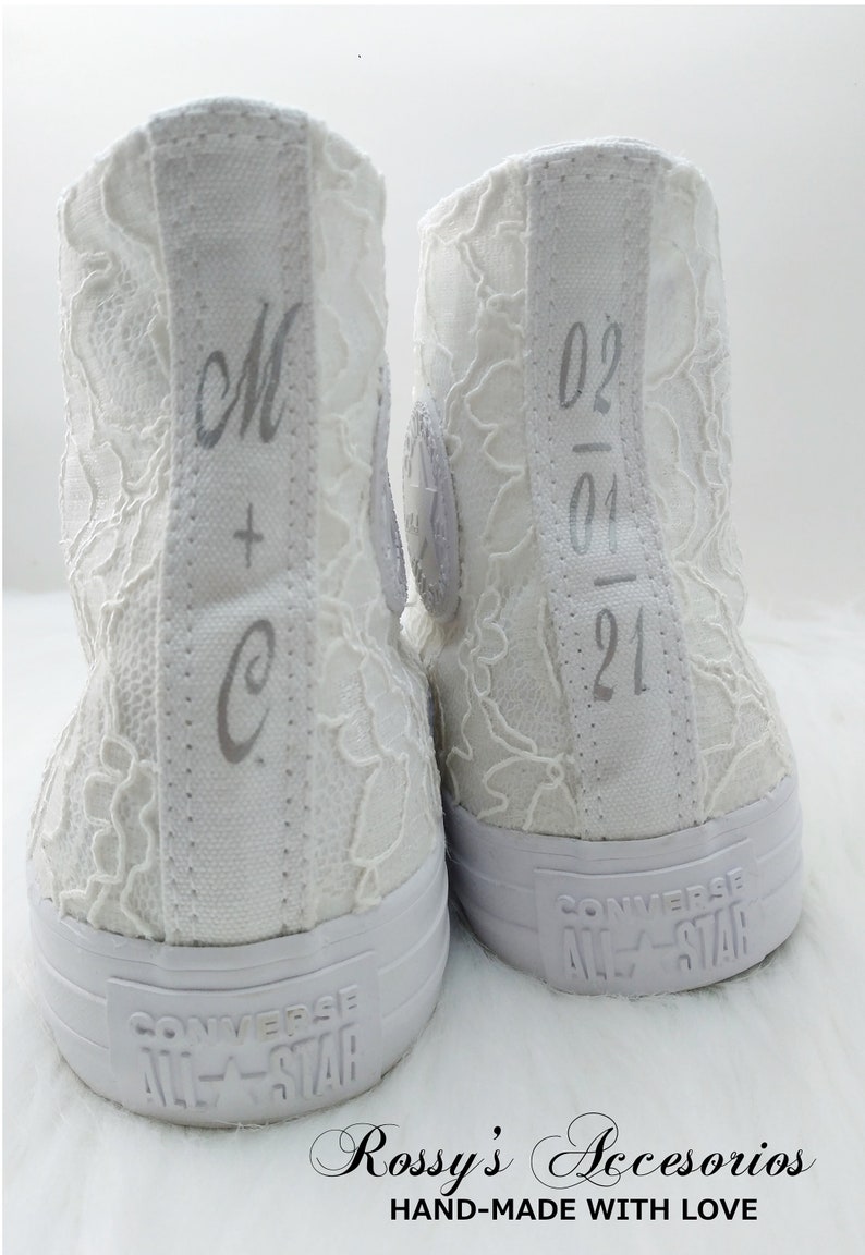 Ivory Lace High Top Converse / Women's High Top | Etsy