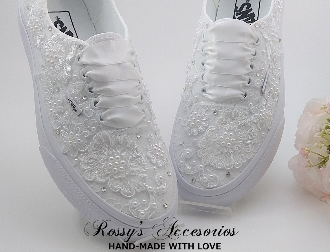White Lace Wedding Vans / Wedding Vans Sneakers for Bride / - Etsy