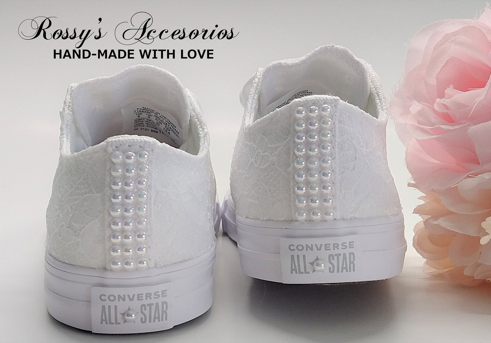 Converse Shoes for Toddler Girls / White Canvas Lace Converse - Etsy