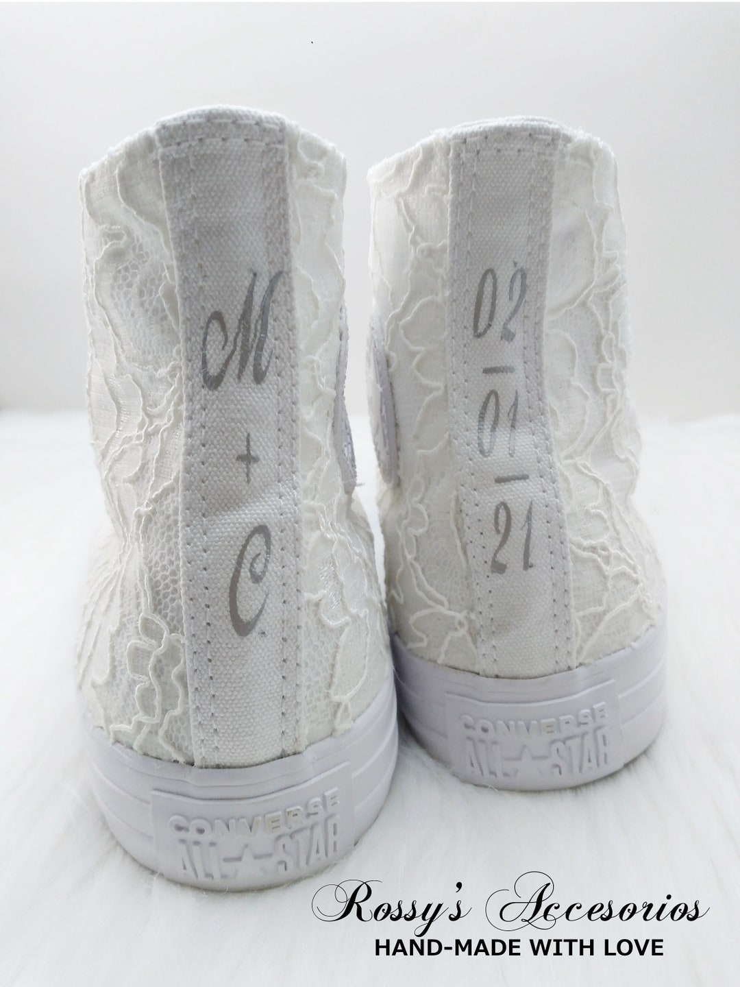 Ivory Lace High Top Converse / Women's High Top Converse/ Wedding Lace ...
