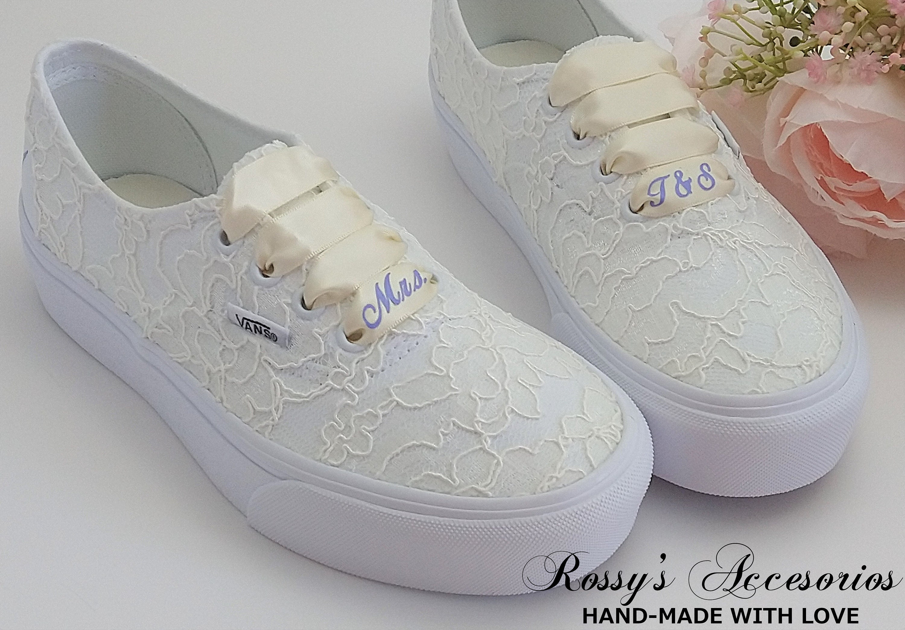 Platform Ivory Lace Wedding Vans / Wedding Vans Sneakers For | Etsy