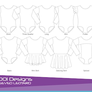 PDF Pattern Sleeved Leotard - Etsy