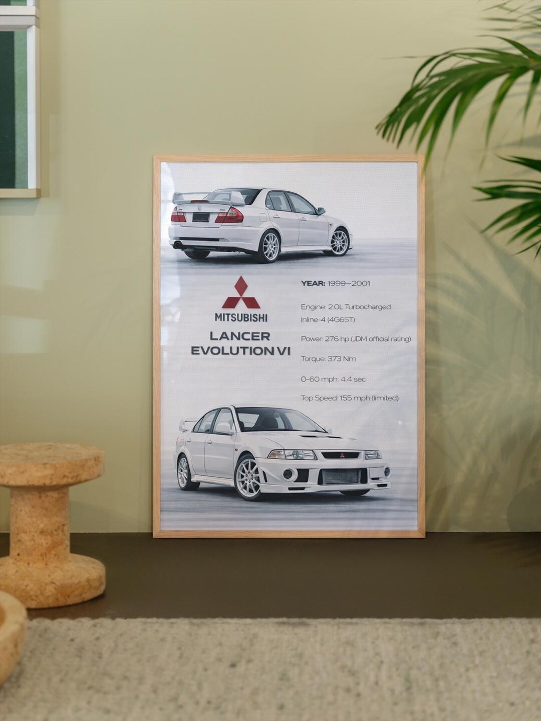 Mitsubishi Lancer Evolution VI Poster | Evo 6 JDM Wall Art | 4G63 Turbo ...