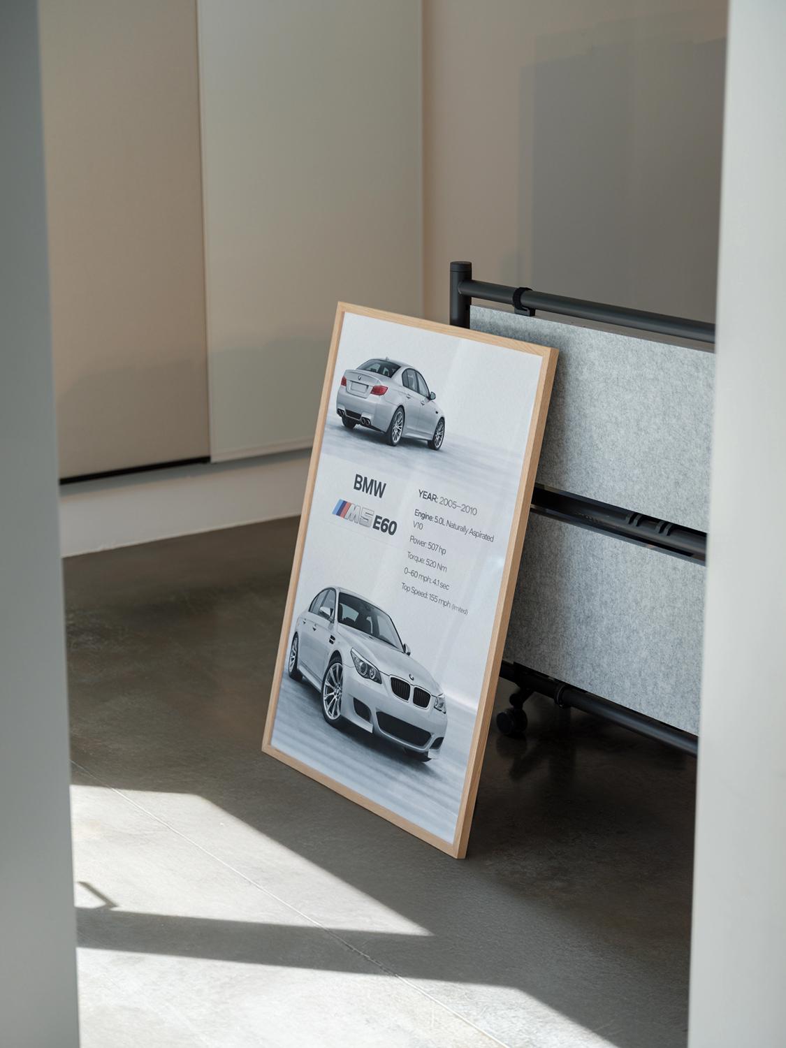 BMW M5 E60 Poster | V10 Performance Wall Art | E60 M5 Print | 5.0L NA ...