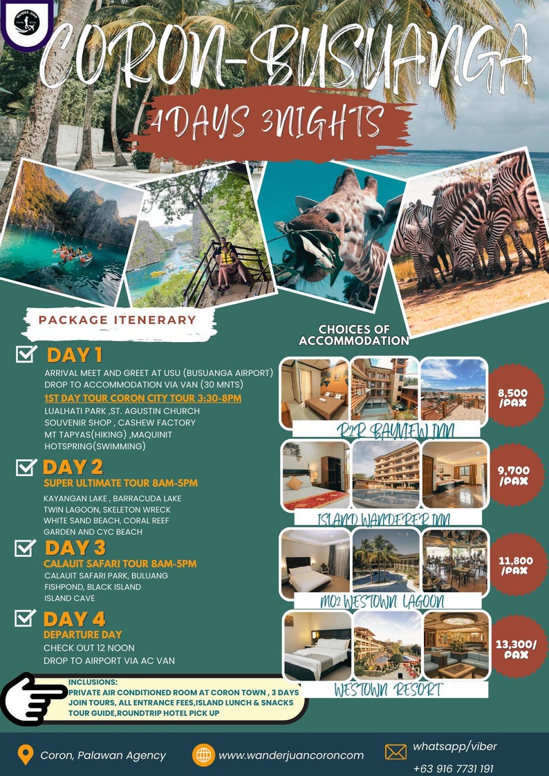 Tour Package Templates - Etsy