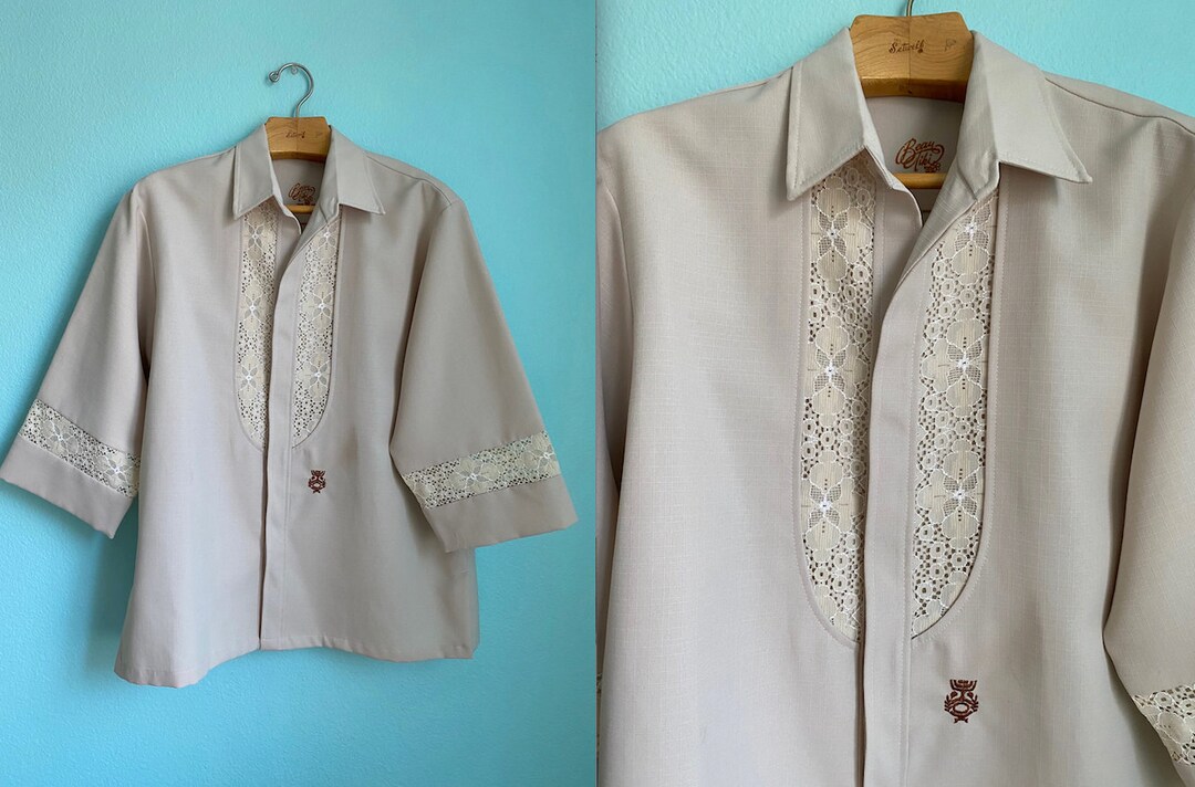 Vintage Men's Hawaiian Wedding Shirt / Beau Tiki by Iolani Hawaii ...