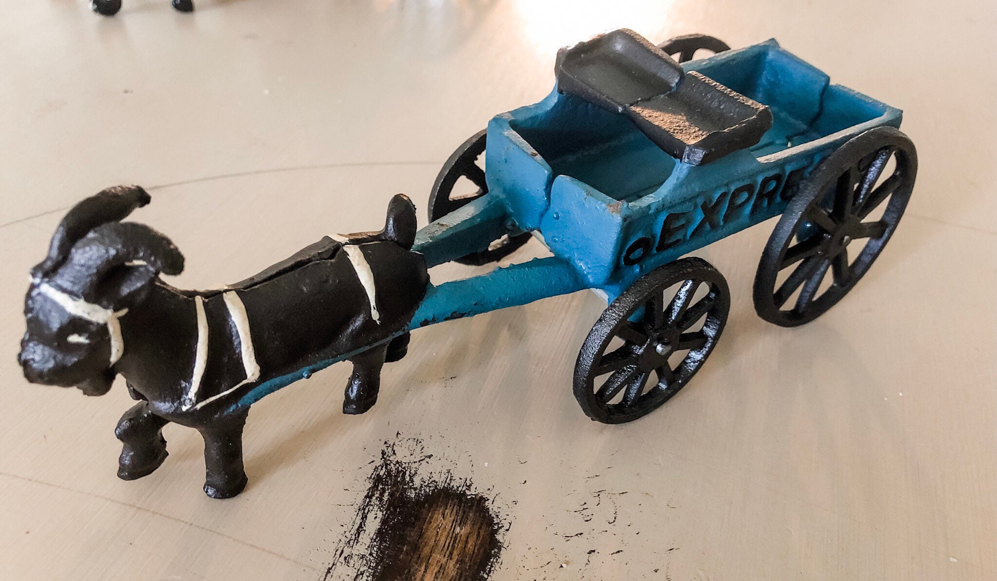 Cast Iron Goat Drawn Express Wagon. 1950's Toy Antique Collectible. - Etsy