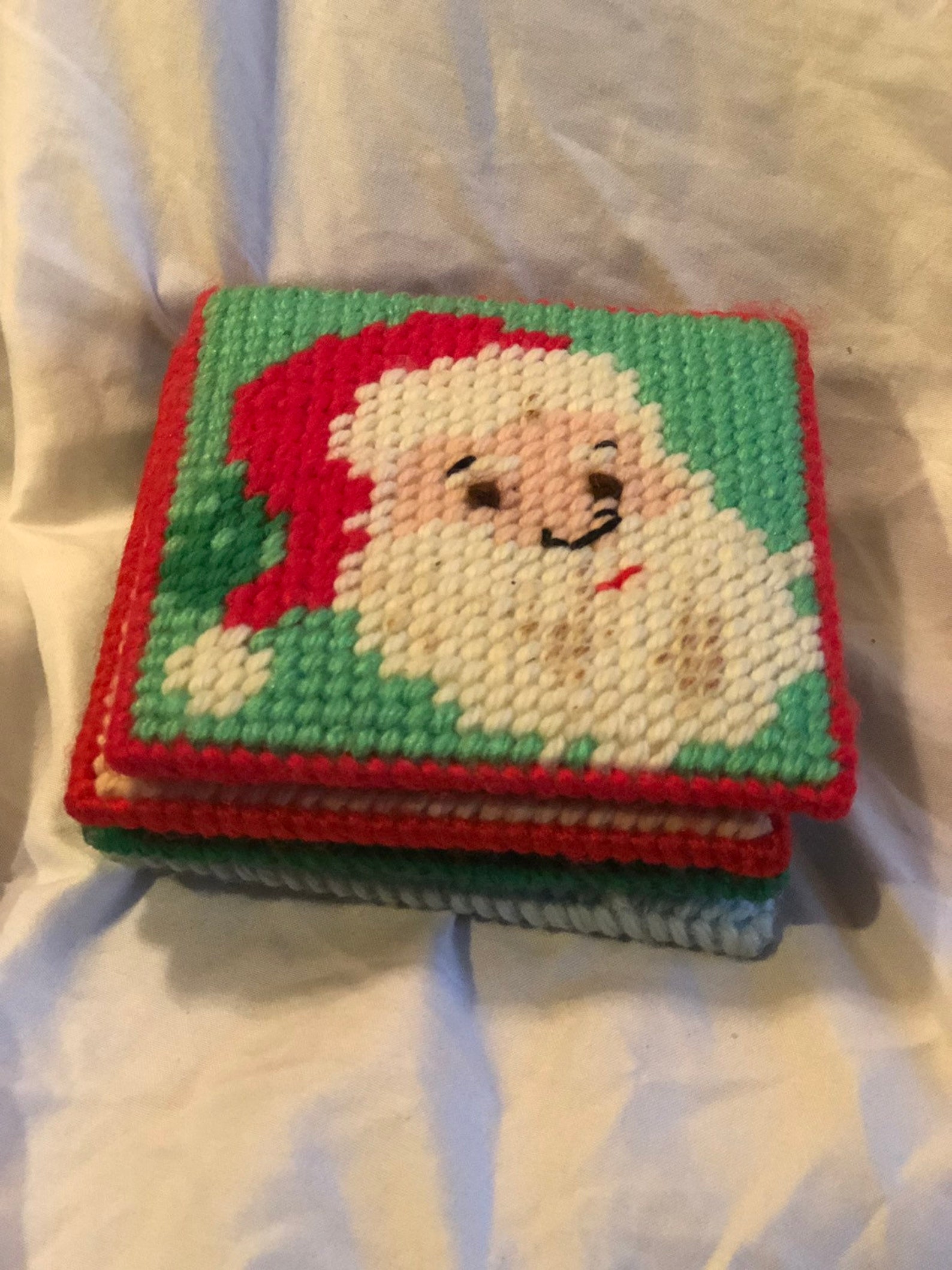 Set of 4 Handmade Plastic Canvas Christmas Coasters - Etsy