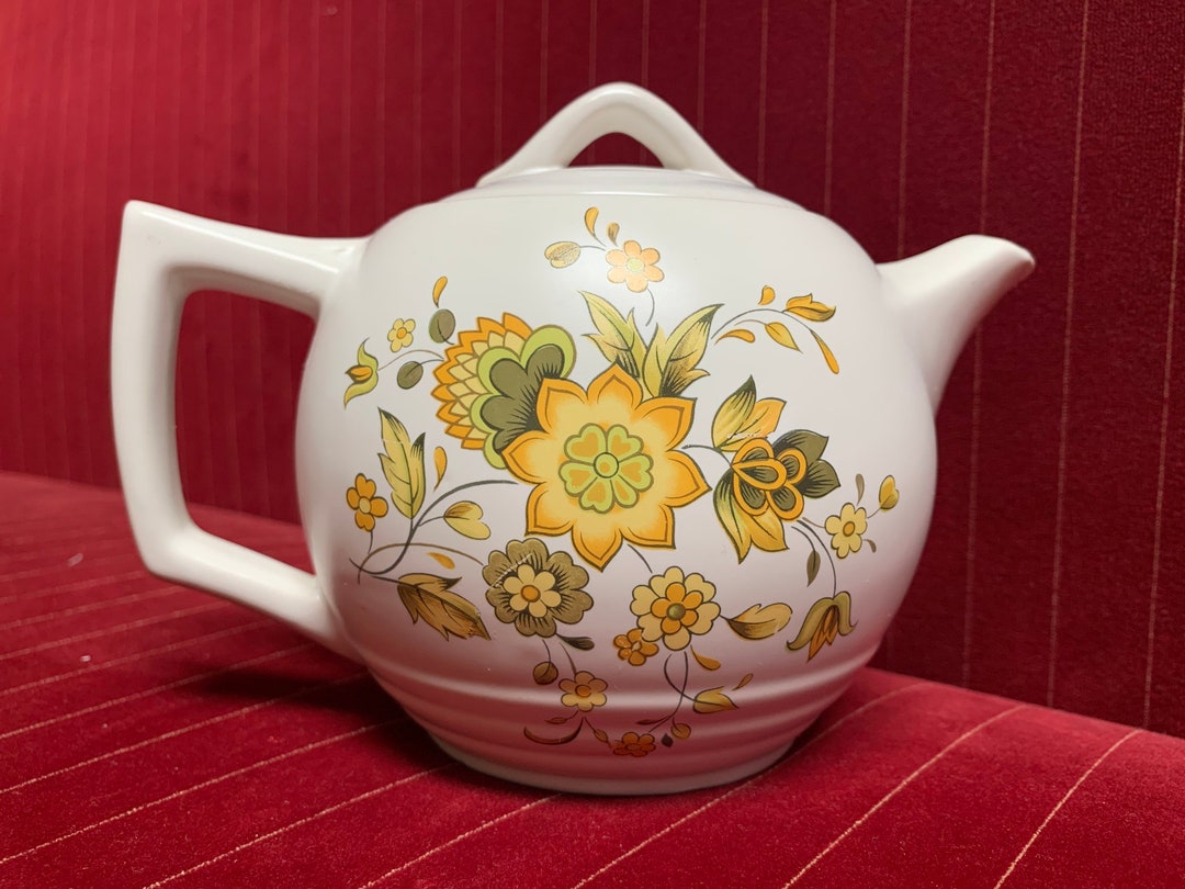 Vintage 1970s Mccoy Pottery Teapot Floral Design # 140, Vintage Mccoy ...