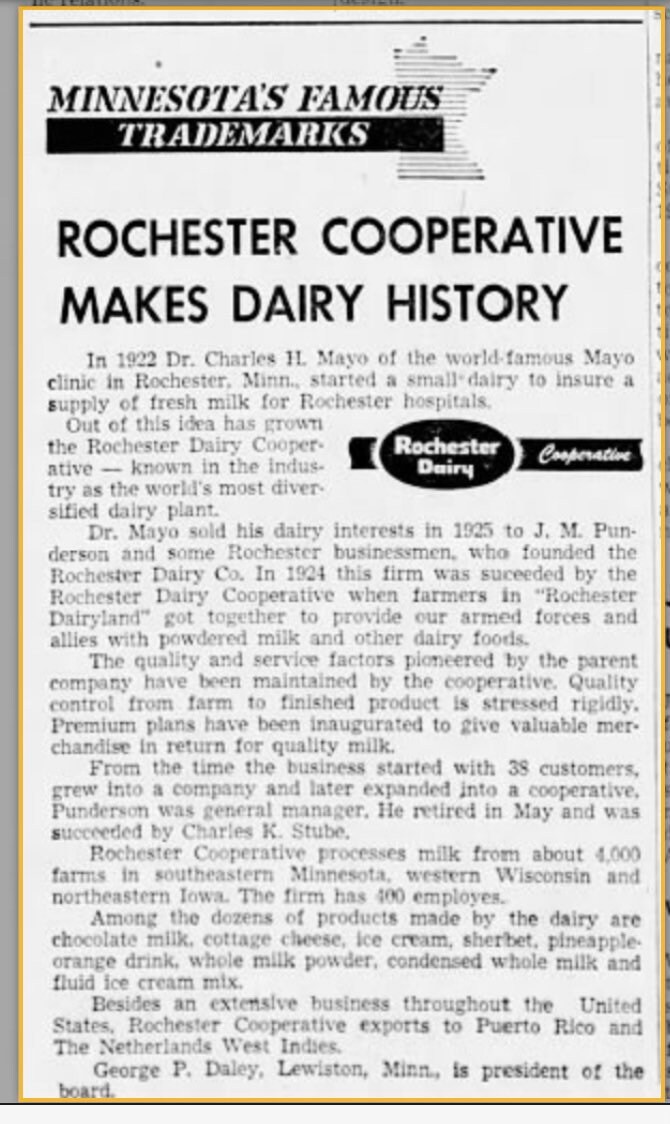 Vintage Rochester Minnesota Dairy One Quart Glass Milk Bottle With ...