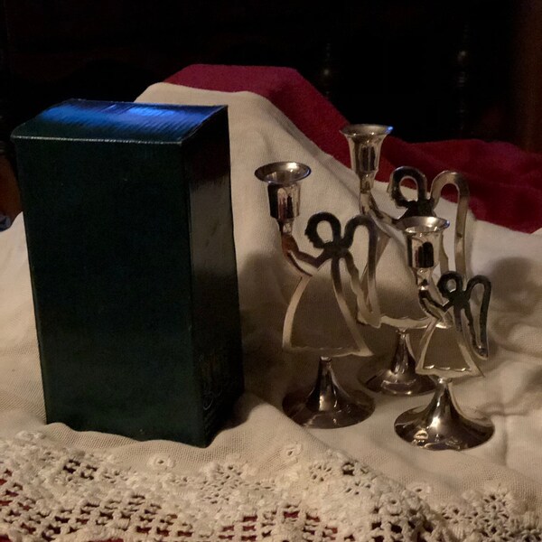 International Silver Co Candle Holder - Etsy