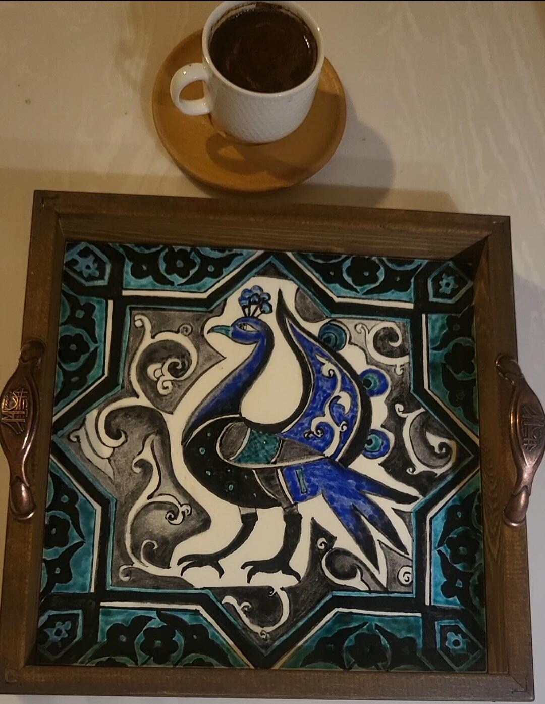 Authentic Ceramic Tile Tea & Coffee Tray – Handmade Decorative Serving ...