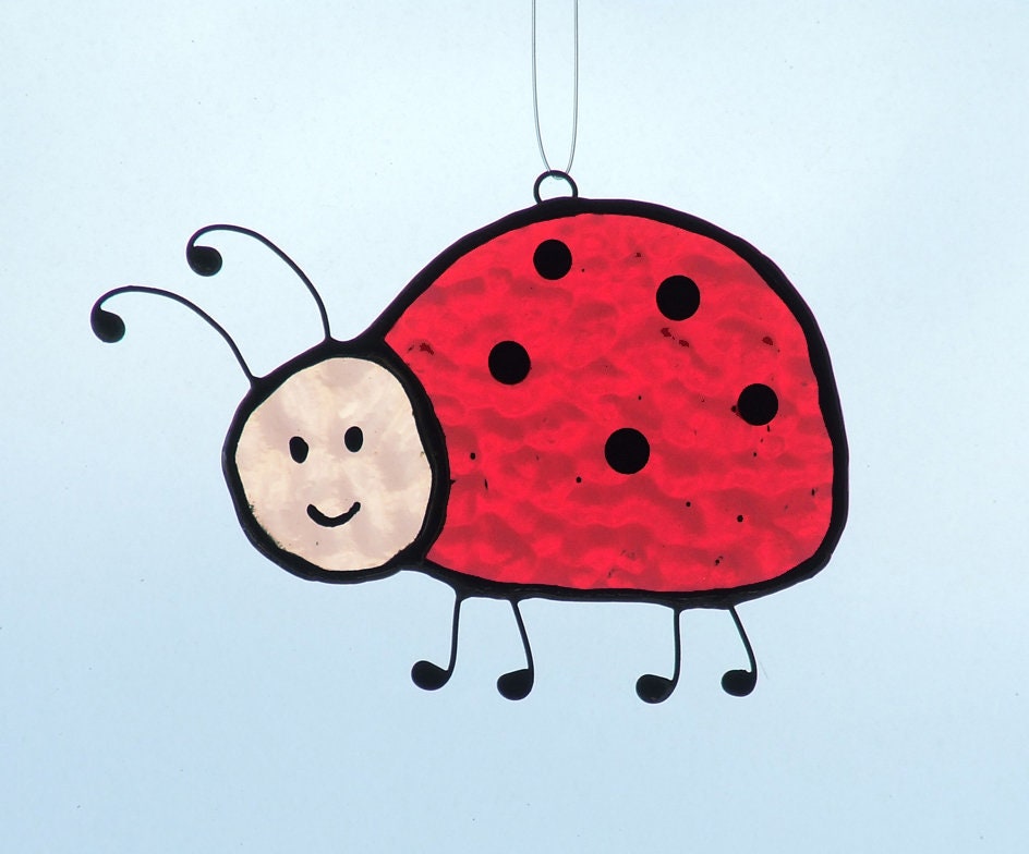 Ladybug Suncatcher Stained Glass Patterns: 6 Designs (PDF Digital ...