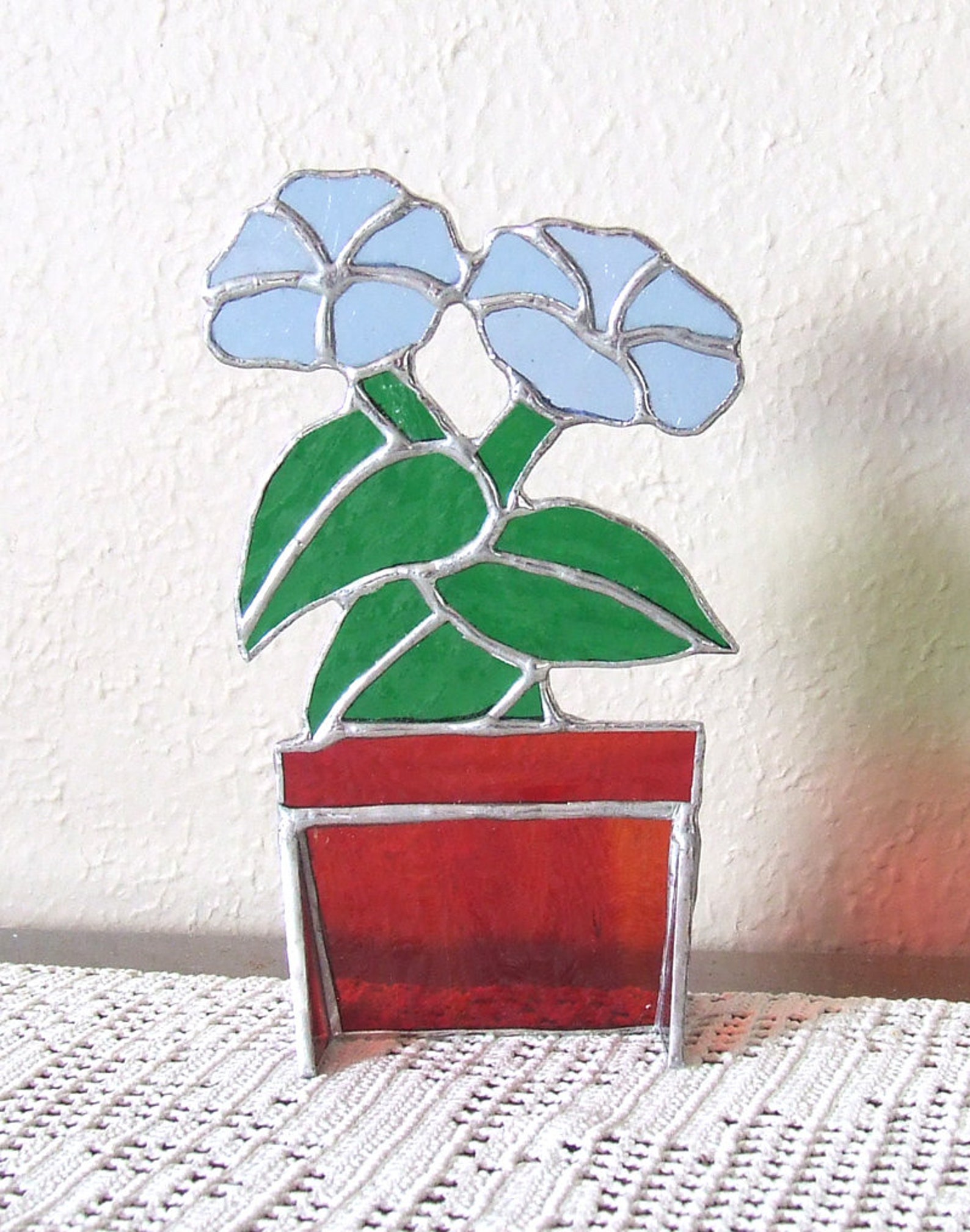 Stained Glass Pattern for Standing Flower Pots or Hanging Flower Pots ...