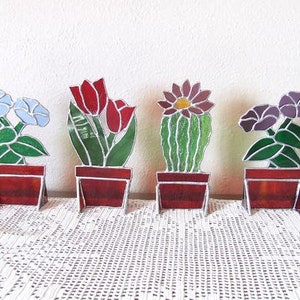 Stained Glass Pattern for Standing Flower Pots or Hanging Flower Pots ...
