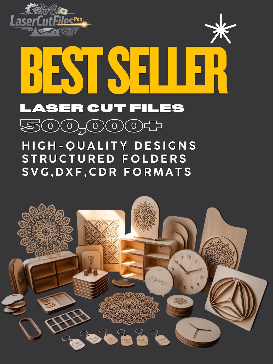 Laser Cut Mega Pack SVG DXF Ai Files | Glowforge Cut Files | Cnc ...