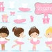LITTLE BALLERINAS - Digital Clipart Set, Ballerina Clipart, Ballet ...