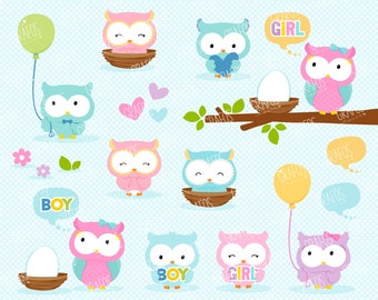 Mom & Me Owl Pack Mommy Printable Digital Clipart Set - Etsy