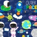 OUTER SPACE - Digital Clipart Set, Space Clipart, Astronauts Clipart ...