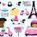 LOVE PARIS - Digital Clipart Set, Paris Clipart, Eiffel Tower Clipart ...