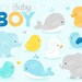 BABY BOY ANIMALS - Digital Clipart Set, Animals Clipart, Zoo Clipart ...