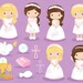 GIRLS FIRST COMMUNION 1 Digital Clipart Set My First - Etsy