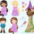 FAIRYTALE PRINCESS 2 Digital Clipart Set, Princess Clipart, Fairytale ...