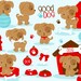 CUTE PUPPY 1 Digital Clipart Set Puppy Clipart Dog | Etsy