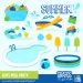 BOYS POOL PARTY Digital Clipart Set Imagenes Alberca Pool | Etsy