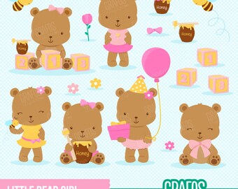 Honey Bears Clipart / Honey Jar / Honey Pot / Bee Hive | Etsy