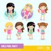 GIRLS POOL PARTY - Digital Clipart Set, Pool Clipart, Summer Clipart ...