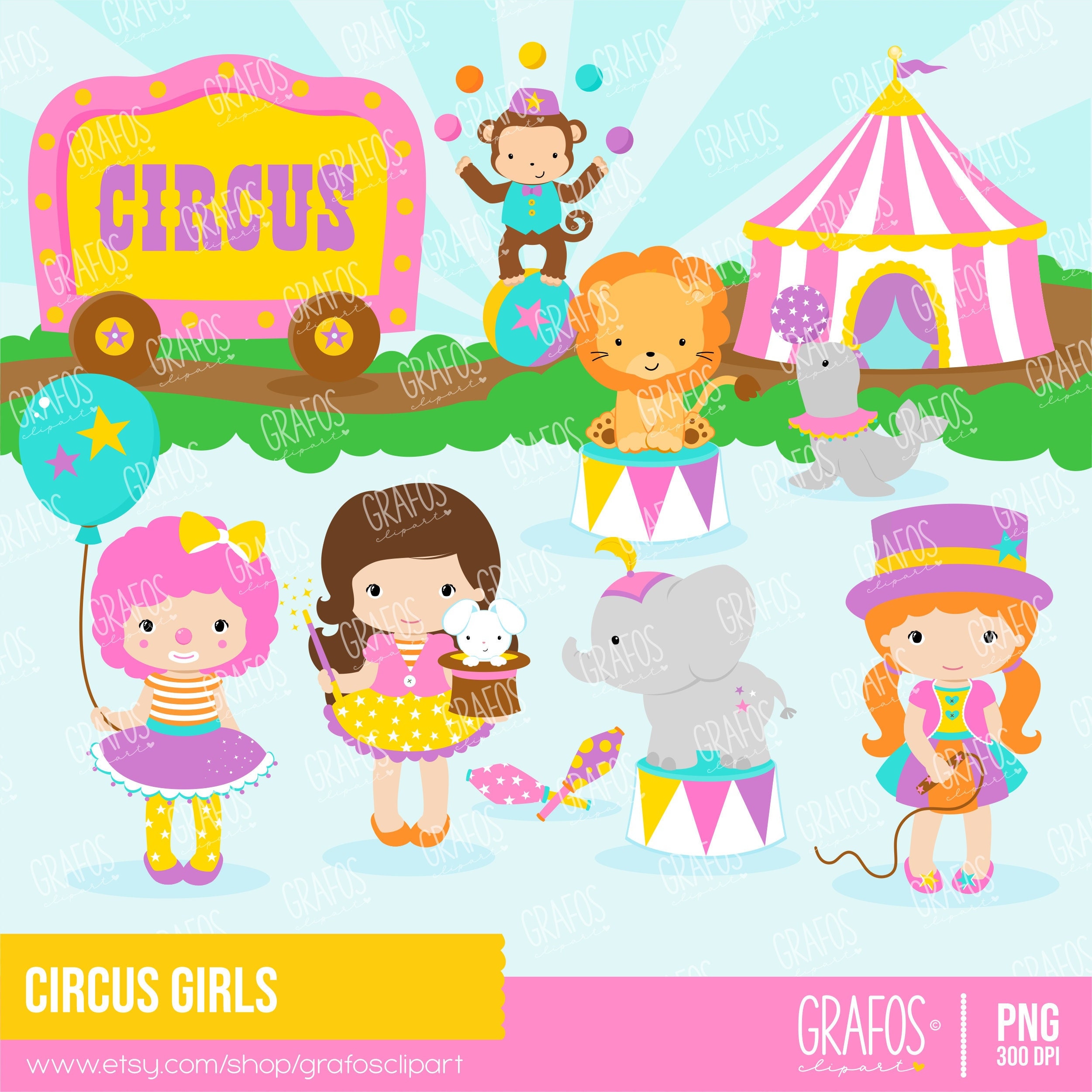 Etsy Circus Clipart For Kids