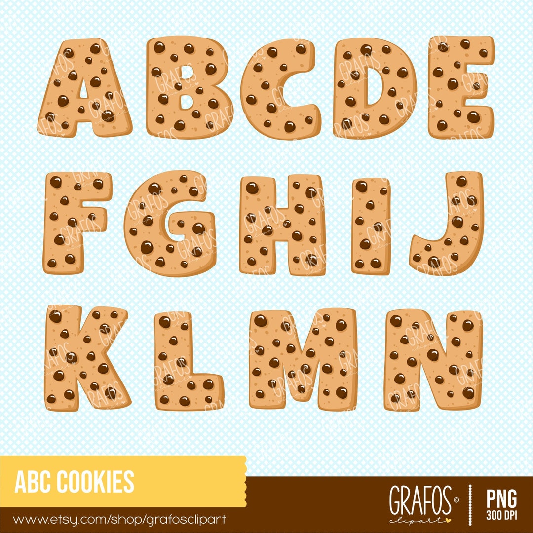 ABC COOKIES - Digital Clipart Set, Cookies Clipart, Alphabet Clipart - Etsy