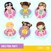 GIRLS POOL PARTY - Digital Clipart Set, Pool Clipart, Summer Clipart ...