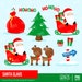 SANTA CLAUS - Digital Clipart Set, Merry Christmas Clipart, Holidays ...