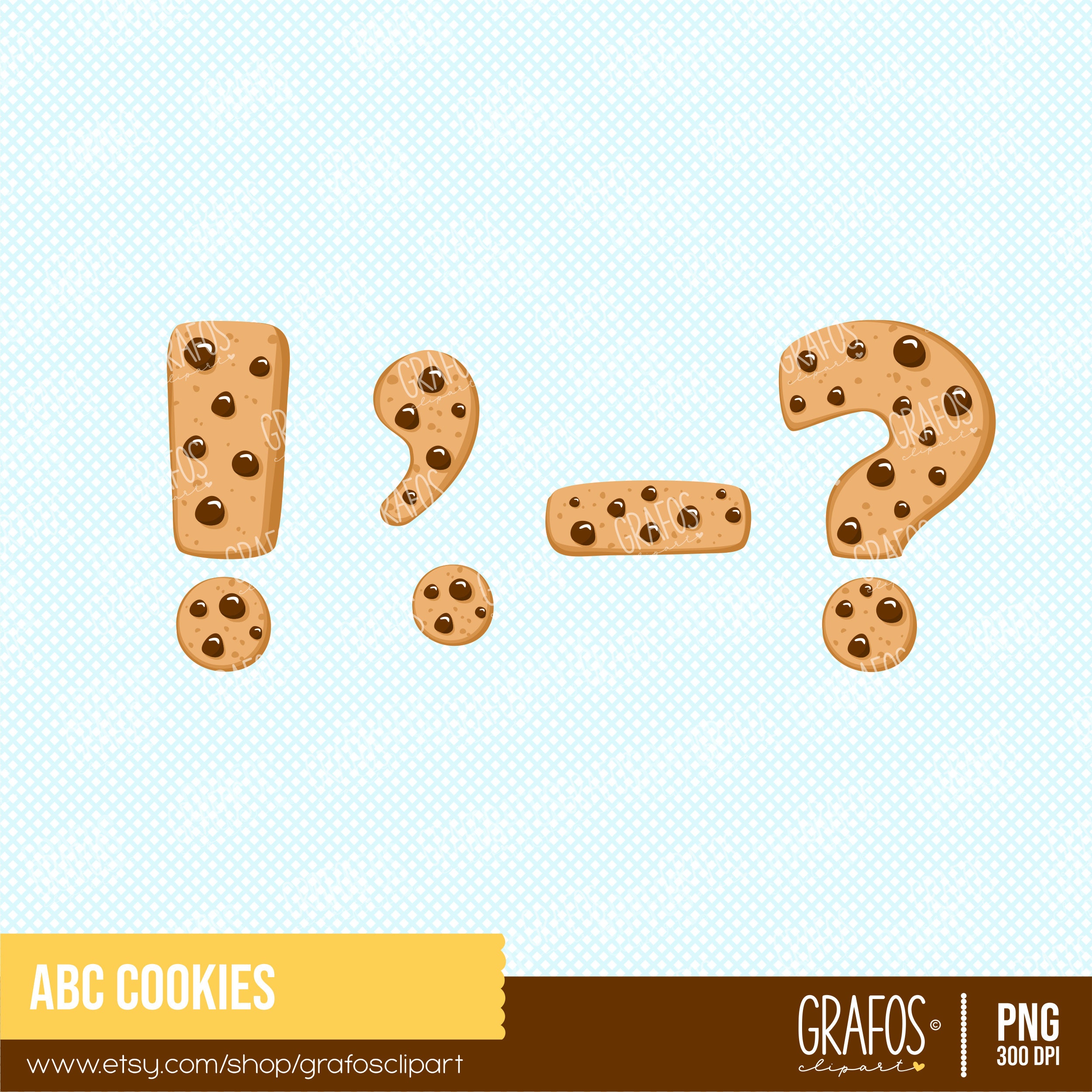 ABC COOKIES Digital Clipart Set Cookies Clipart Alphabet - Etsy