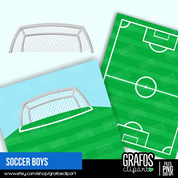 SOCCER BOYS Digital Clipart Set Soccer Clipart Play | Etsy