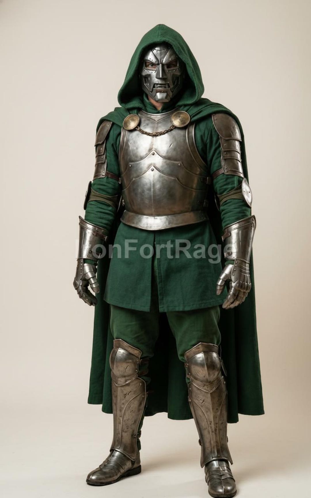 Dr Doom Costume Full Set Armor| Metal Supervillain Cosplay Outfit With ...