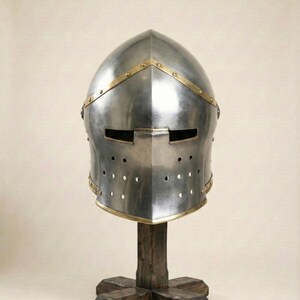 Medieval Knight Visor Barbuta Helmet Templar Helmet - Cosplay ...