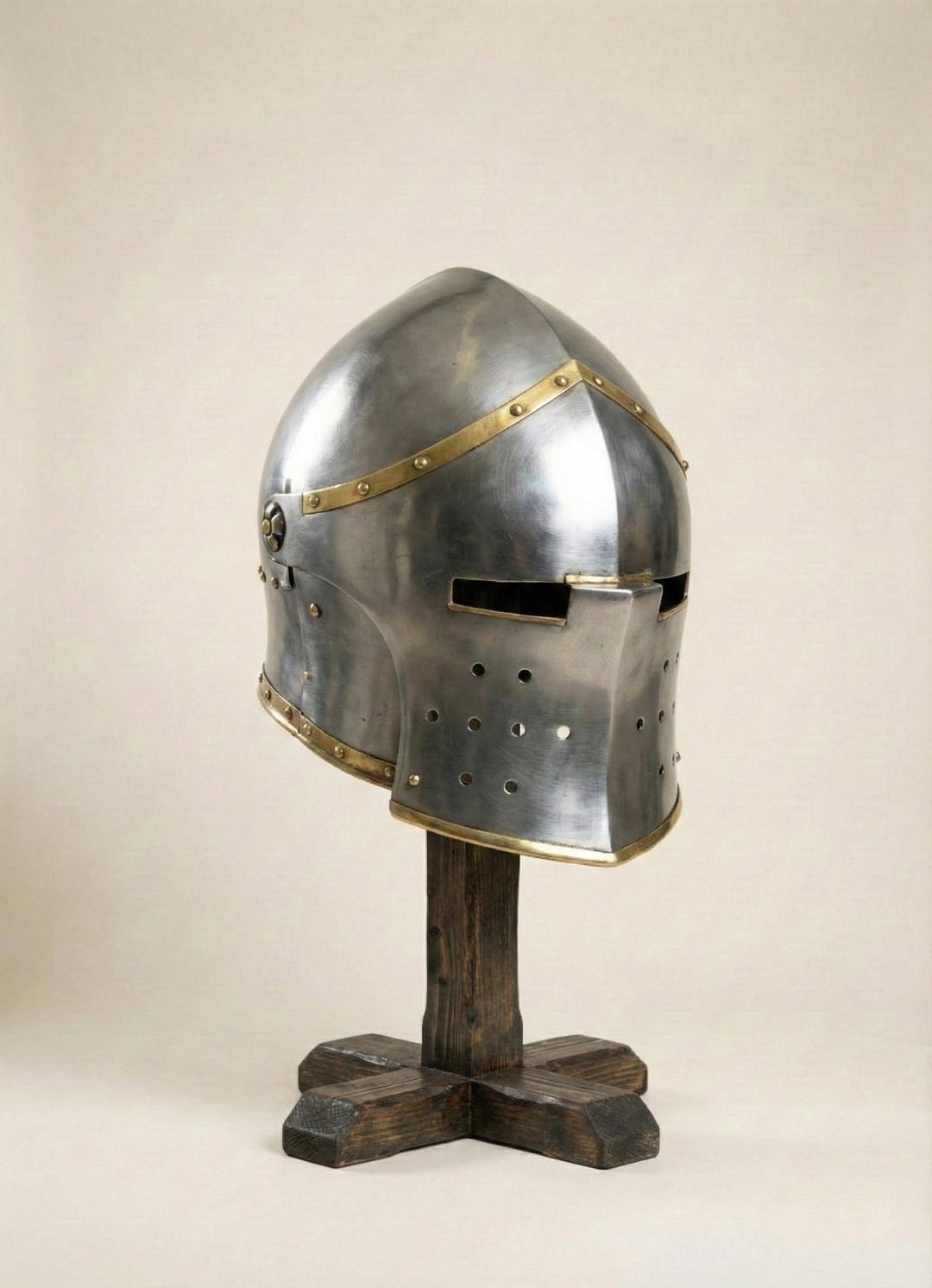 Medieval Knight Visor Barbuta Helmet Templar Helmet - Cosplay ...