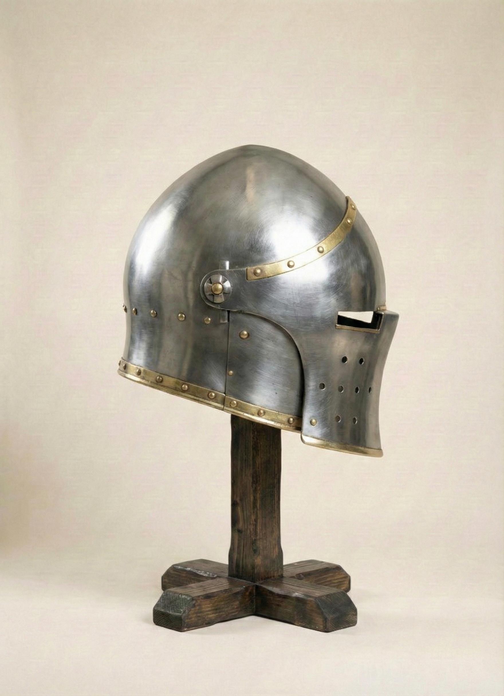 Medieval Knight Visor Barbuta Helmet Templar Helmet - Cosplay ...
