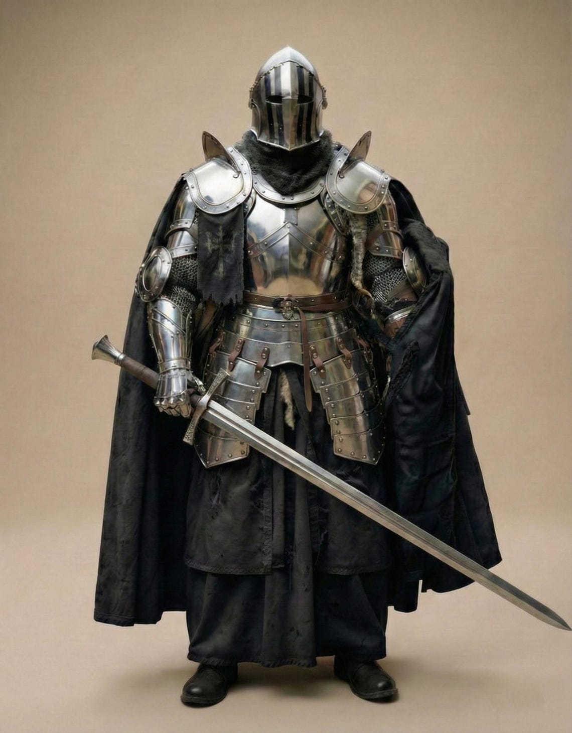 Medieval Barbuta Full Plate Knight Armor Costume - Etsy