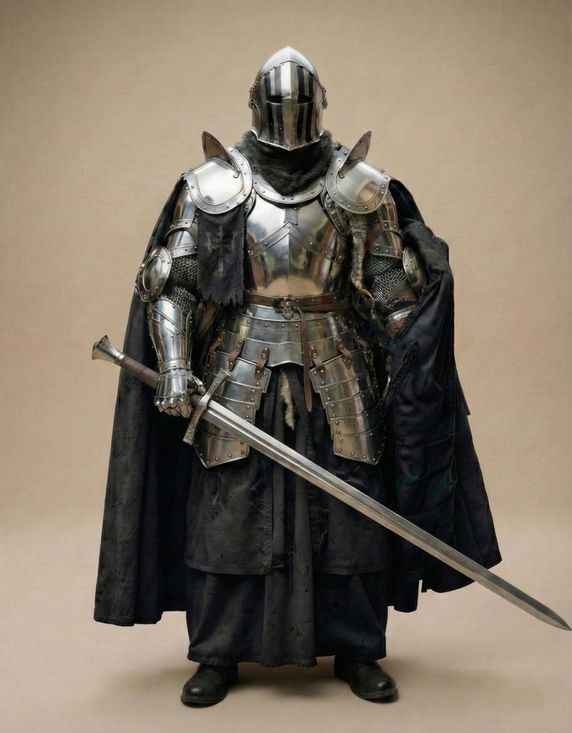 Medieval Barbuta Full Plate Knight Armor Costume - Etsy
