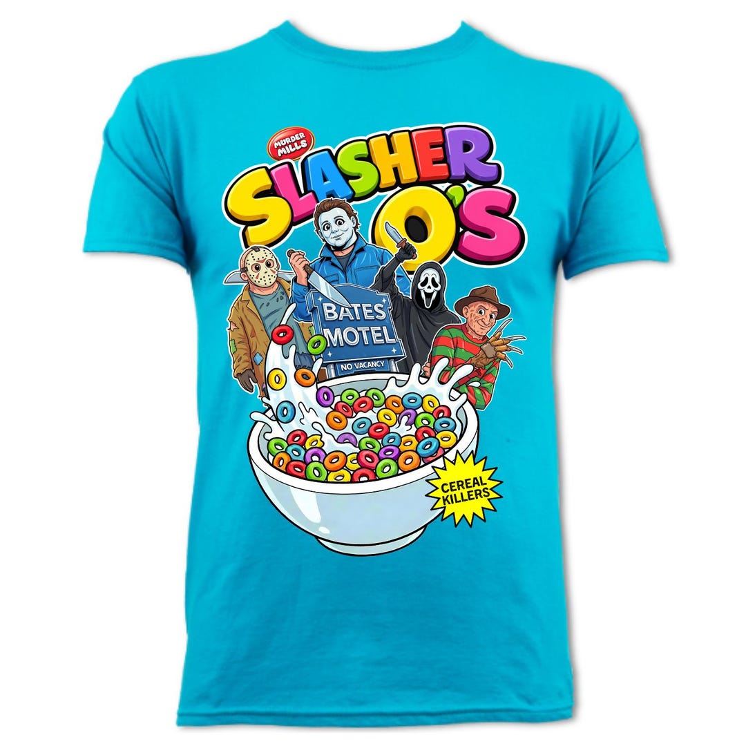 Slasher-o's T-shirt: Horror, Cereal Killers, Ghostface, Freddy Krueger ...