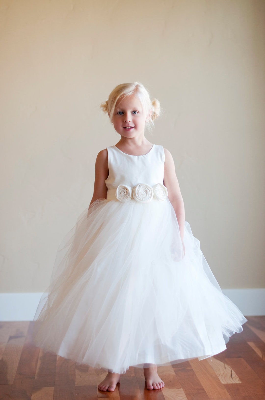 Flower Girl Dress Ivory Flower Girl Dress White Flower Girl Etsy