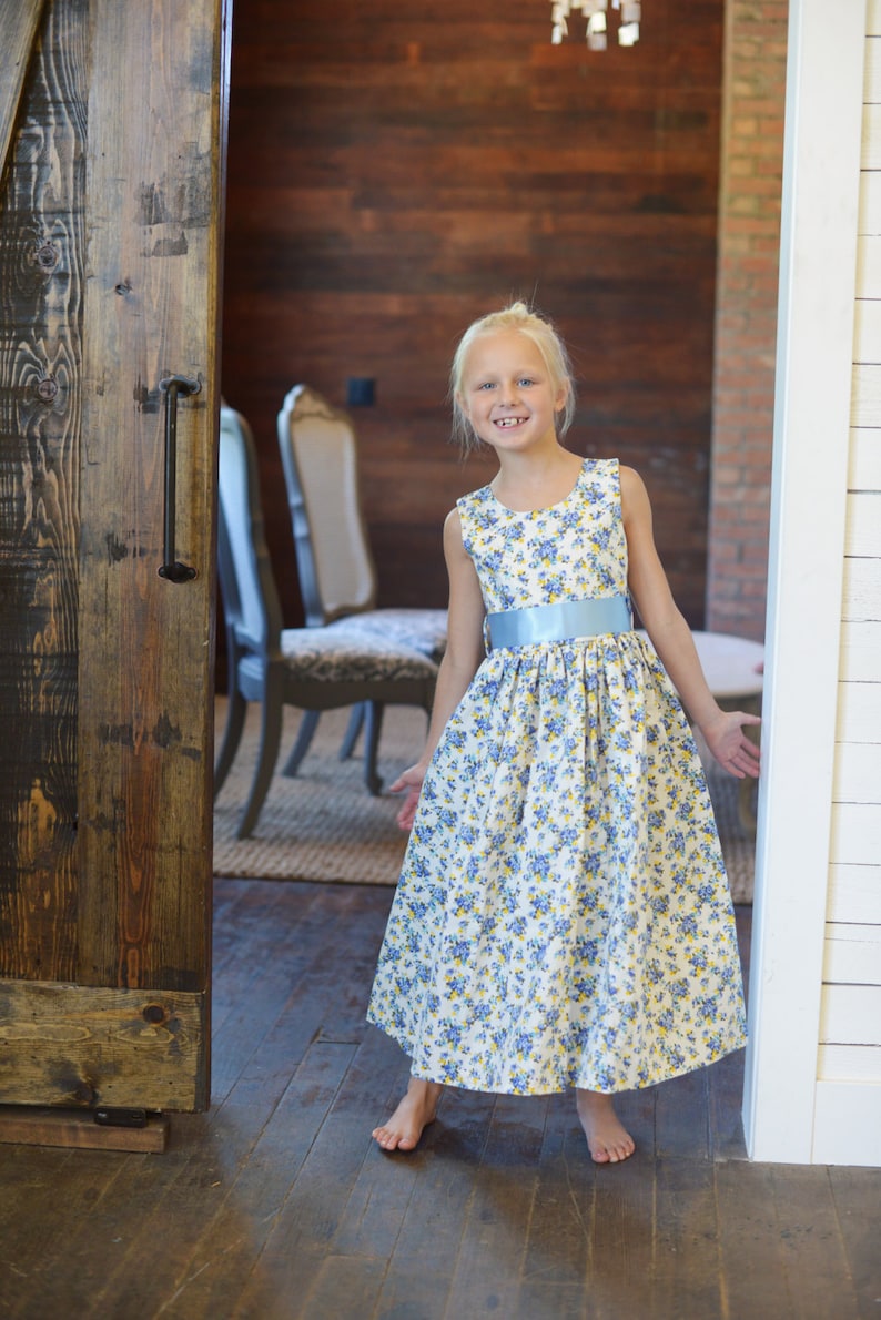 Floral Print Flower Girl Dress - Etsy