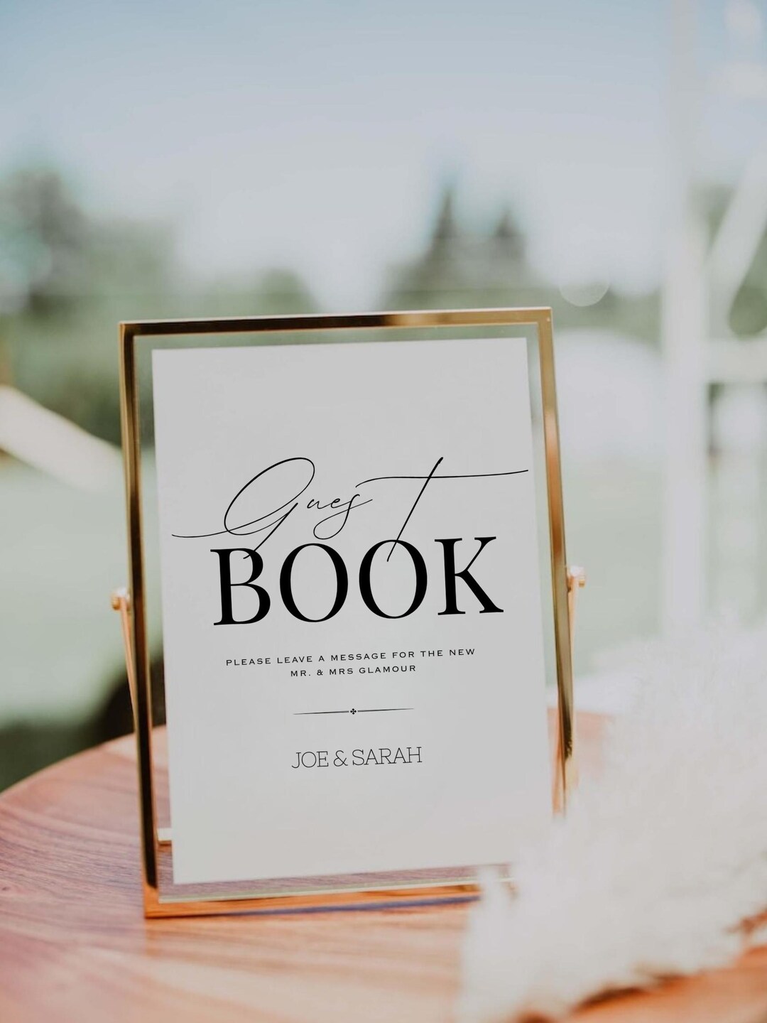 Elegant Wedding Guest Book Sign Template, Printable Guestbook Sign ...